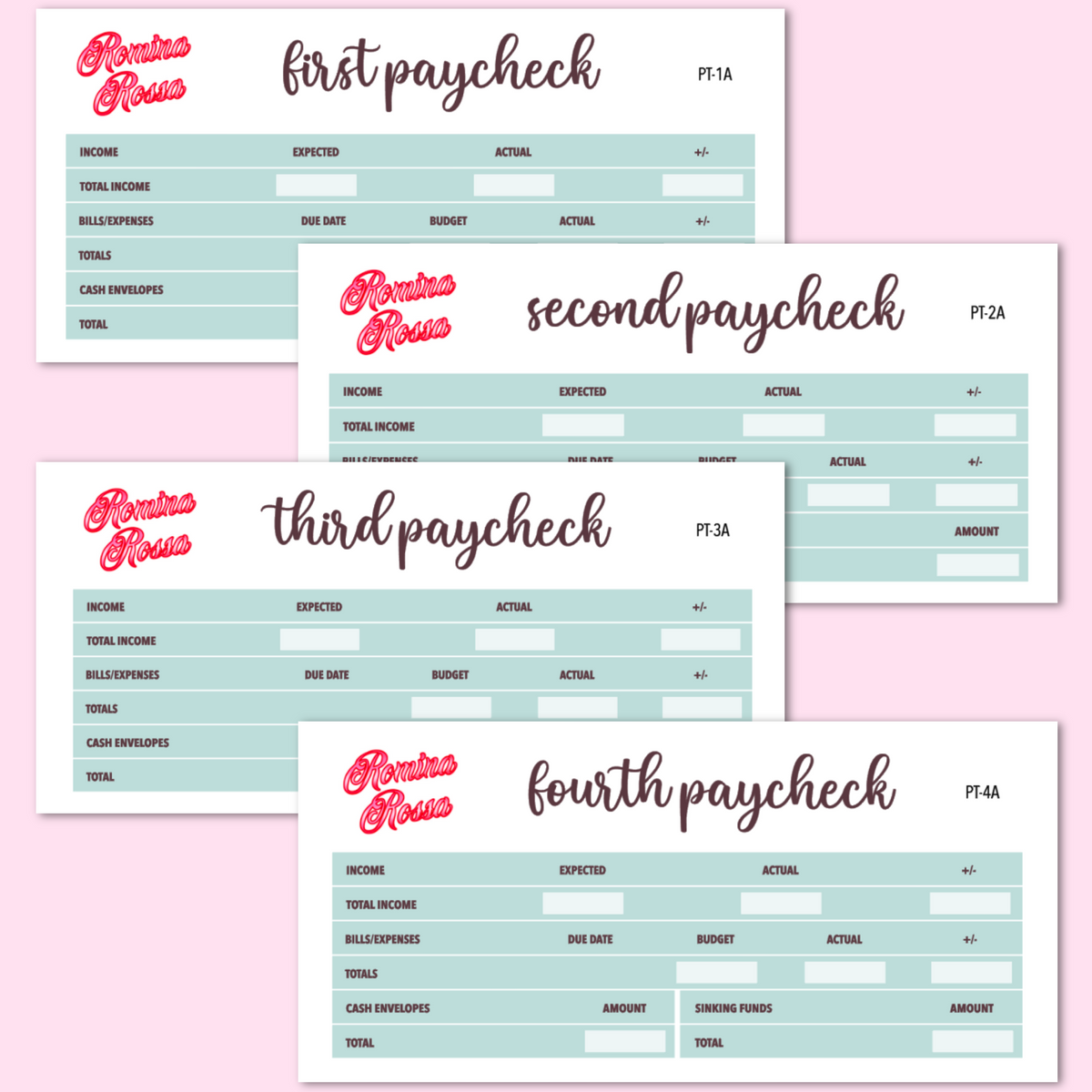 November 2023 Paycheck to Paycheck Budget Stickers – Romina Rossa