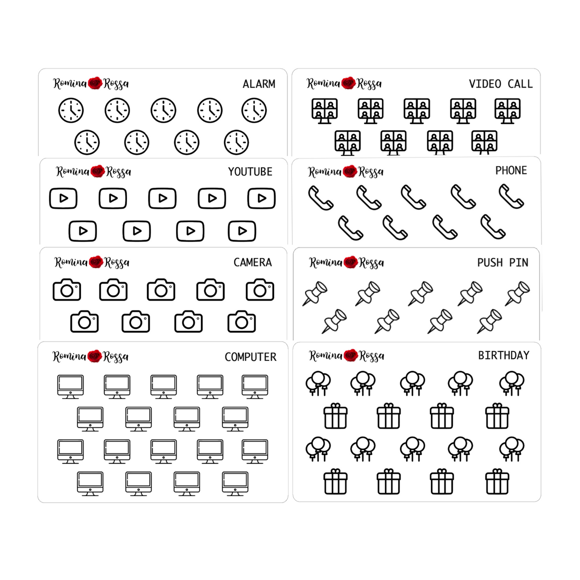 Foiled Stickers – Romina Rossa